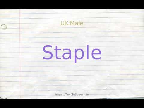 How to pronounce staple