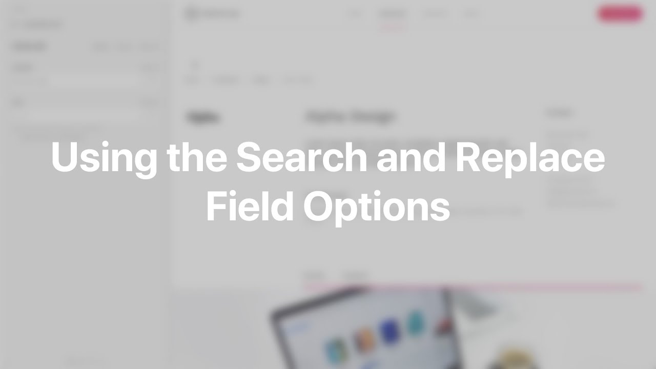 Using the Search and Replace Field Options | YOOtheme Documentation (Joomla)