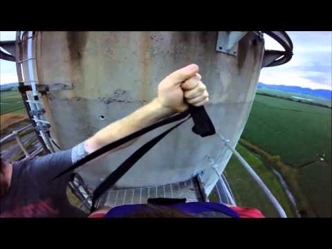 Base jump 190ft chimney Brett Birkett