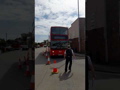 Buses arriving at the Bus Fest Whittlesey 2023