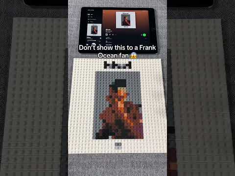 Frank Oceans Blond Album Cover with lil bricks#frankocean #music #albumcover #lego #roomdecor