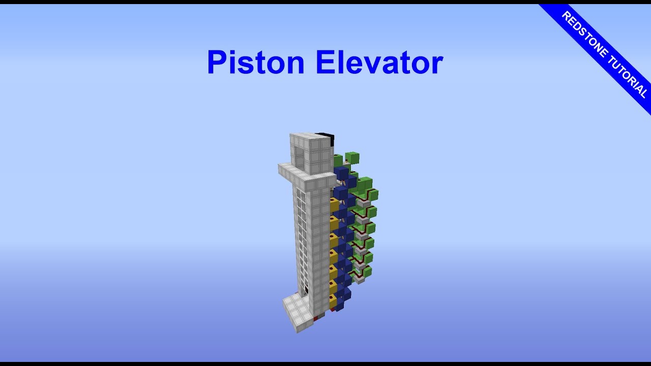 Minecraft Faster Piston Elevator (10 Blocks per Second!) | 1.8+ | Redstone Tutorial