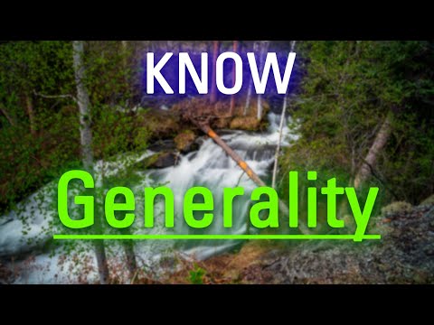 What is Generality? | How to Say Generality in English? | How Does Generality Look?