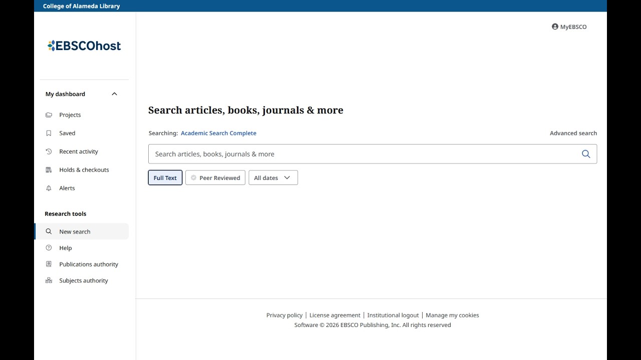 Academic Search Complete and the EBSCO Databases