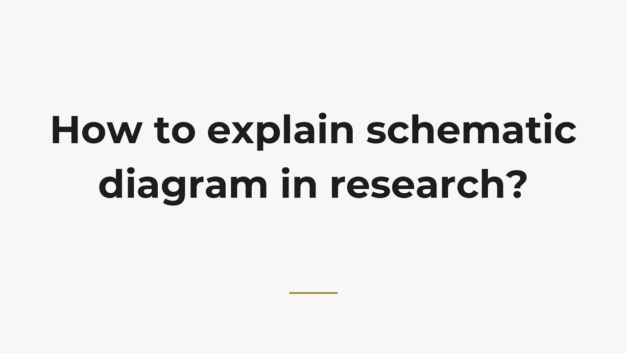 How to explain schematic diagram in research?
