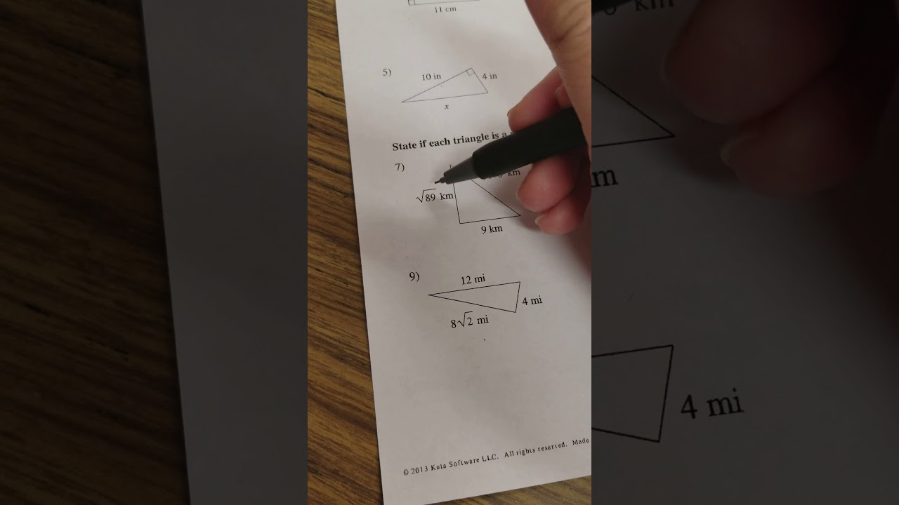 Pythagorean Theorem Worksheet Help