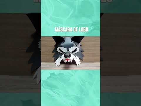 Máscara de Lobo en foami o goma Eva #diycrafts #diy #manualidades #viral