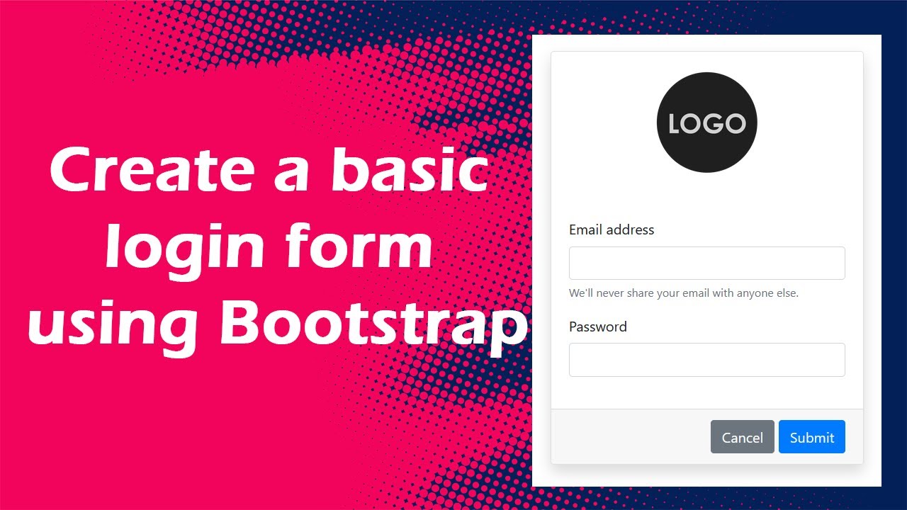 Create a basic login form using bootstrap | visual studio code | Web development Skills