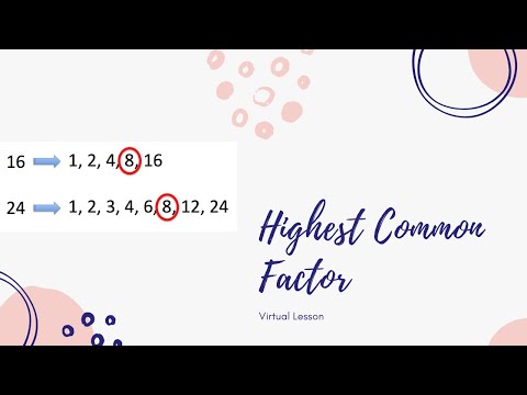 Highest Common Factor HCF - Virtual Maths Lesson