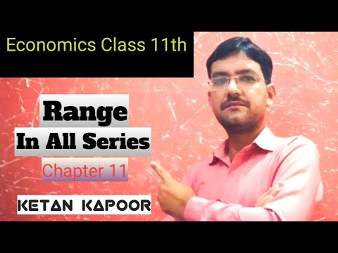 Range and Cofficient of Range in all series, class 11th, in Hindi by Ketan