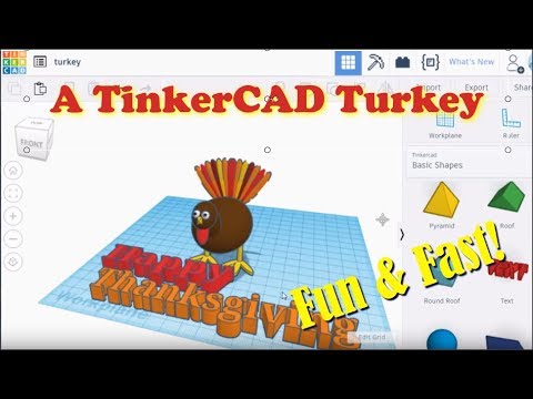 TinkerCAD Turkey by theroar - Thingiverse