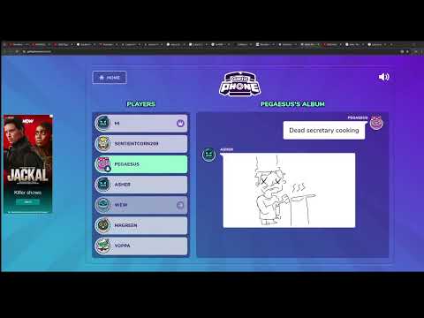Gartic Phone- john says please join--- code- https://garticphone.com/en/?c=01d181d700