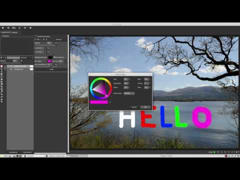 Freehand drawing on transparent background with PhotoFlow