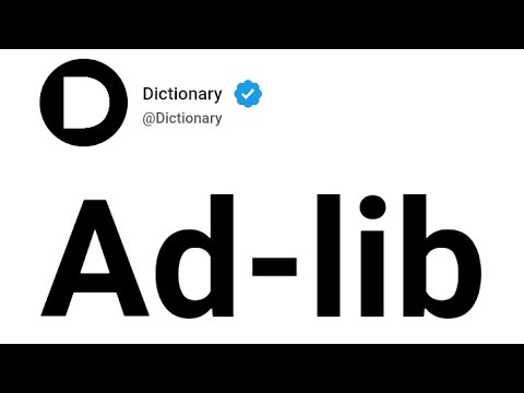 Ad-lib Meaning In English