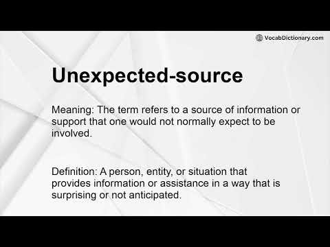 Unexpected-source Meaning