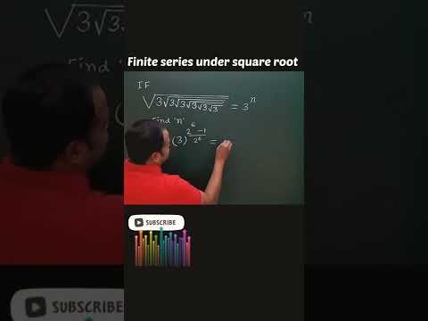 Finite series under square root || Type √3√3√3=3^x