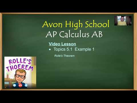 Avon High School - AP Calculus AB - Topic 5.1 - Example 1