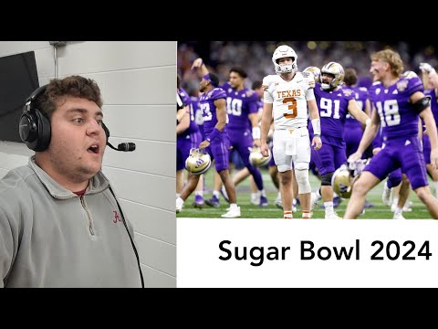 Reaction To Final Play of Washington/Texas CFP Sugar Bowl Semifinal 2024