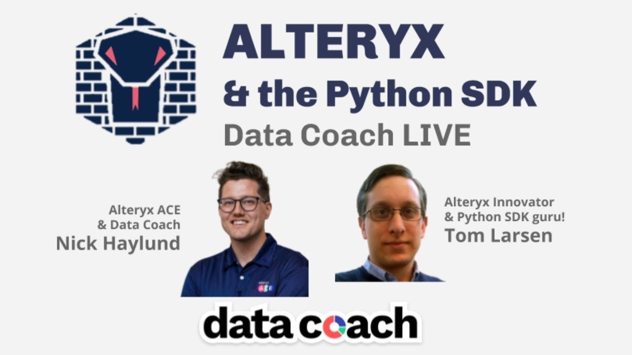 Data Coach Live: Alteryx & the Python SDK