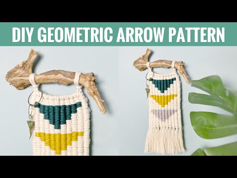 DIY MACRAME | Geometric Arrow Wall Hanging Pattern