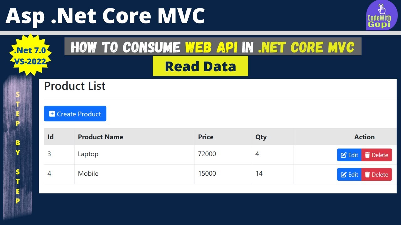 🔌 How to Consume Web API in ASP.NET Core MVC | Read Data from ASP.NET Web API