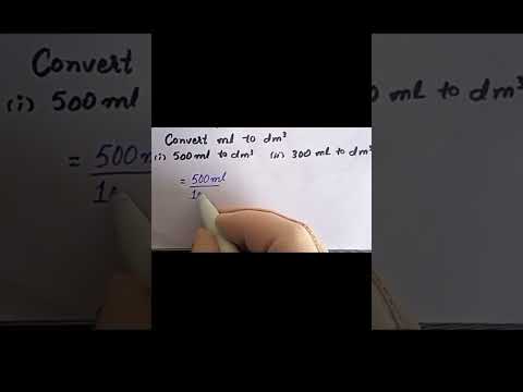 Conversion of ml to dm3 // #shorts #physics #maths #mathstricks