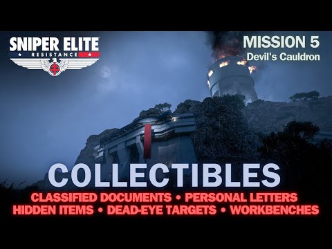 SNIPER ELITE RESISTANCE Mission 5 All Collectibles I Documents, Eagles, Letters, Items, Workbenches
