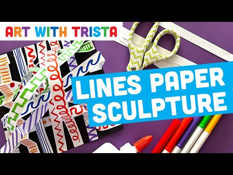 Lines Paper Sculpture Art Tutorial - Art With Trista