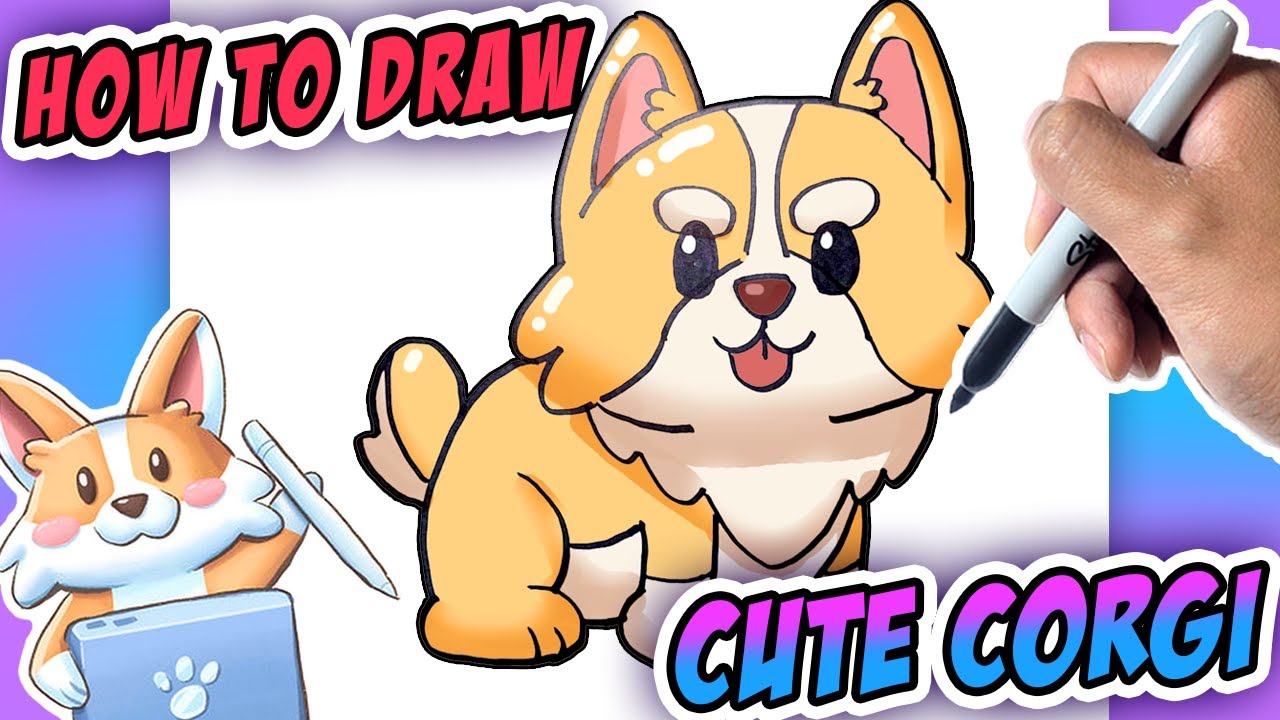 How To Draw A Cute Corgi 🐕 Easy for Step-by-Step!