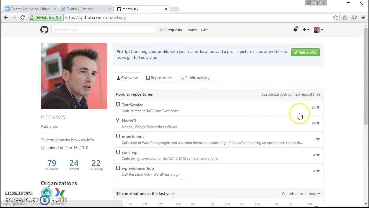 Keeping your Twitter Archive fresh and freely hosted on Github Pages