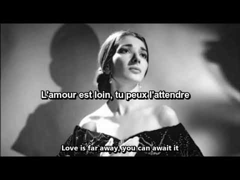 L'amour est in oiseau rebelle- (french-English LYRICS) ¡Maria Callas¡Habanera