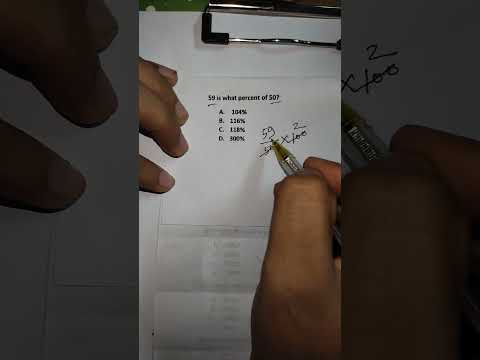 59 is what percent of 50? #maths #findthevalueofx #mathchallenge #mathstricks #howtosolvemathspuzzle