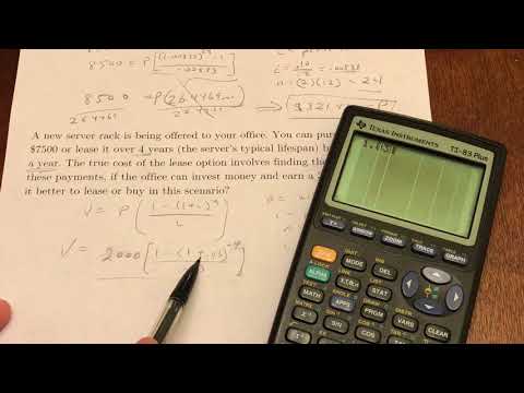 Present value for lease