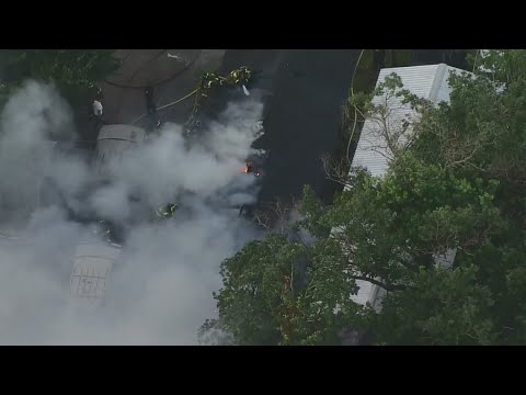 Breaking: Air 11 over house fire in the Cloverleaf area east of Houston