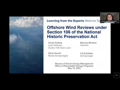 Offshore Wind Reviews under Section 106 NHPA (Learning from the Experts)