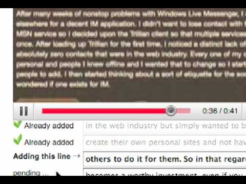 Easy YouTube caption Creator - 1st draft run-through [VIDEO NOW OUT-OF-DATE]