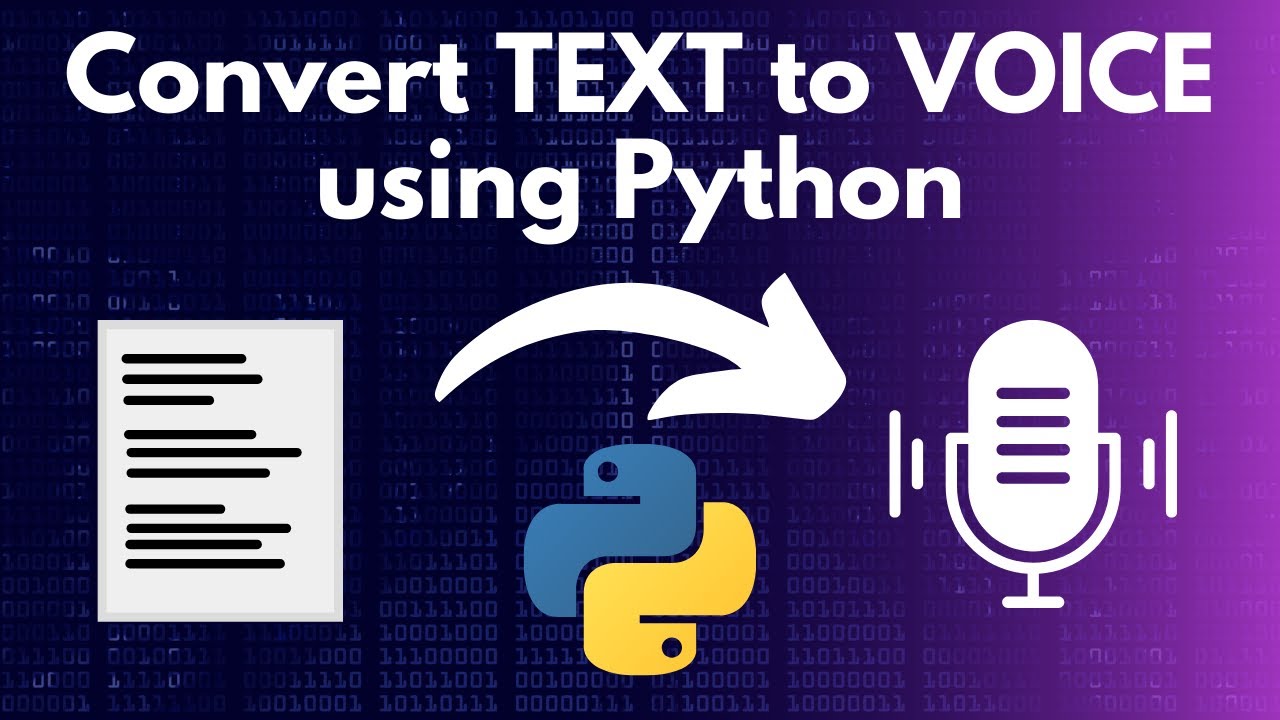 How to turn any TEXT to VOICE using python script and AI  #ai #python