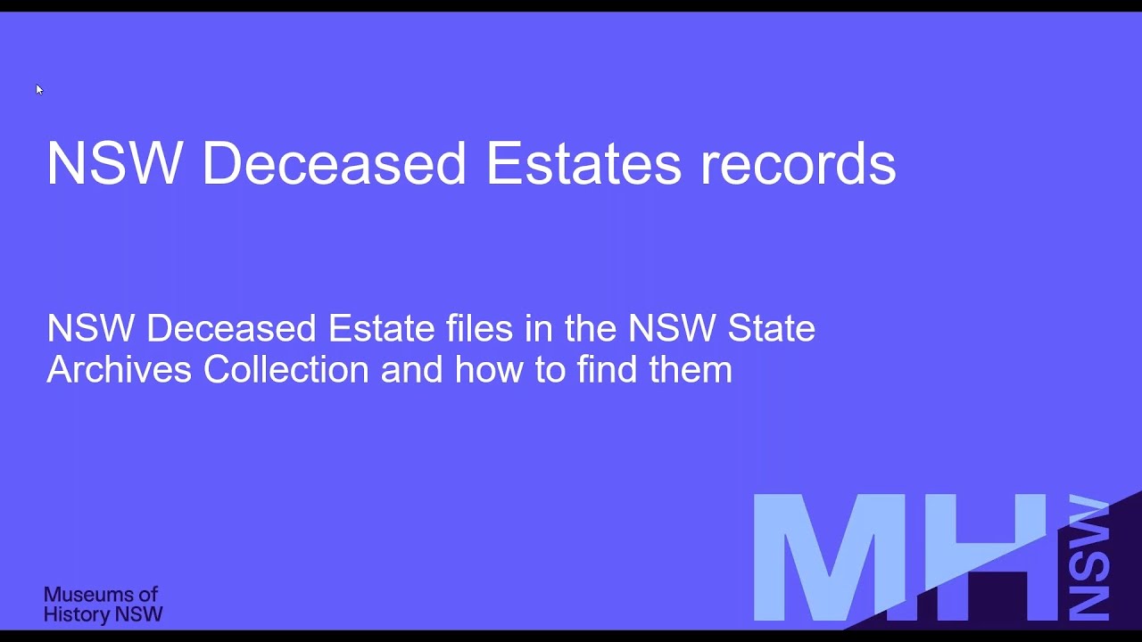 Webinar: Deceased Estate files revisited