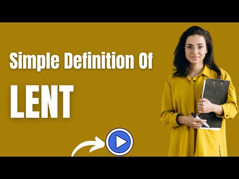 Meaning of lent in english - Meaning of lento in english |Simple Definition of Lent ❓
