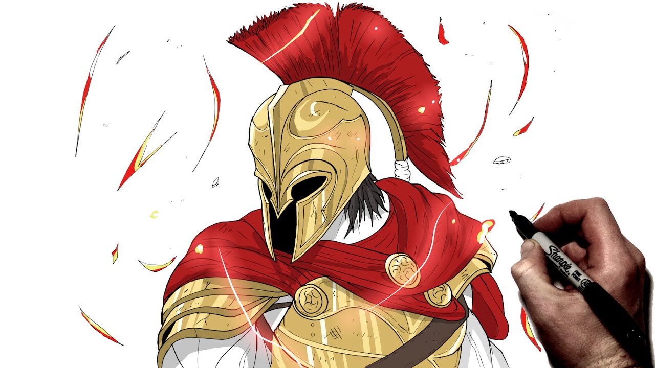 How To Draw A Spartan Soldier | Step By Step |