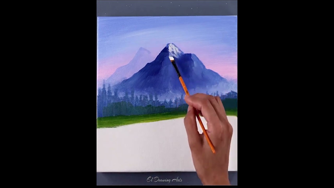 Mastering Mountain Landscape Acrylic Painting | Step-by-Step Tutorial