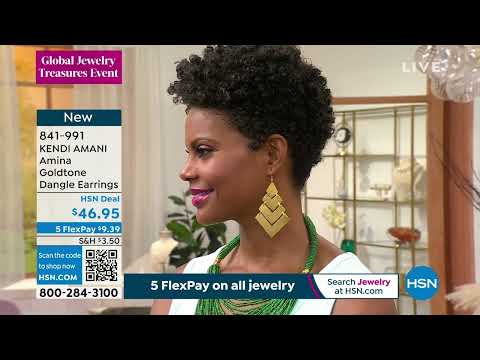 KENDI AMANI Amina Goldtone Dangle Earrings