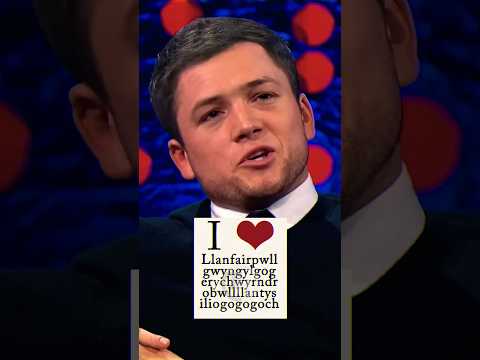 Taron Egerton is a long name of a town in Wales #shorts #taronegerton