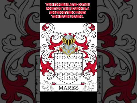 Mares Surname - Quick Facts #surnames #history #mares