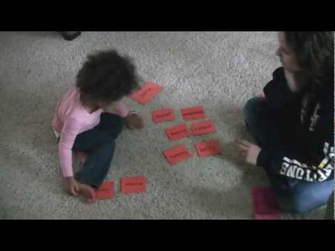 Faith at 23 months reading and playing the SAME game - Synonyms