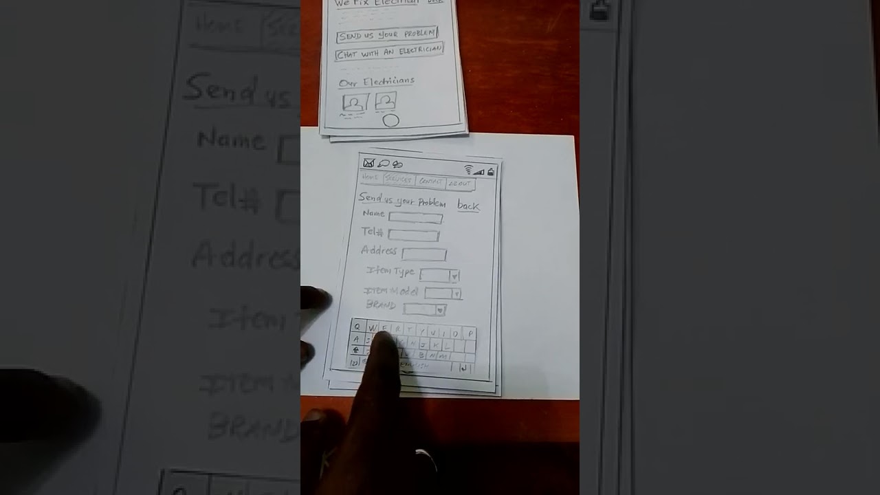 Simple paper prototype assignment for  HCI.