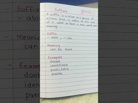 Suffixes. #english #learnenglish #grammar #study #learning