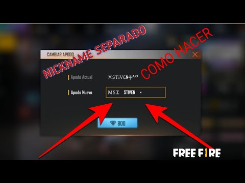 COMO CREAR NICKNAME PARA FREE FIRE CON LETRAS SEPARADAS BIEN EXPLICADO *tutorial* - Stiven Ar