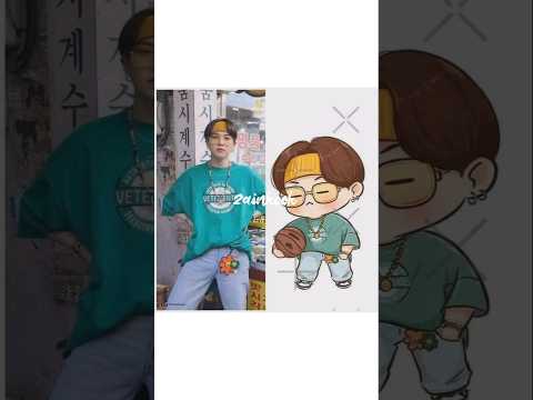 BTS cartoon character 🥰☺️ #bts #jin #army #rm #jhope #jungkook #taehyung #v #jimin #suga #shorts