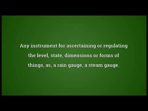 Gauge Meaning
